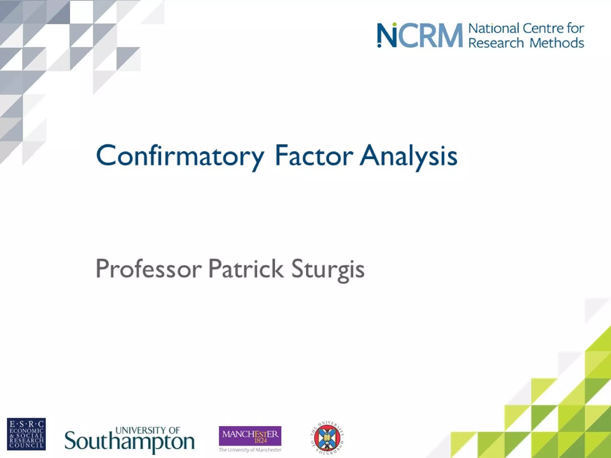 Confirmatory Factor Analysis | PPT