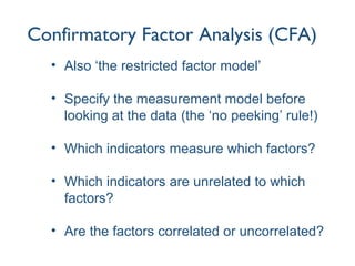 Confirmatory Factor Analysis | PPT