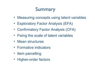 Confirmatory Factor Analysis | PPT
