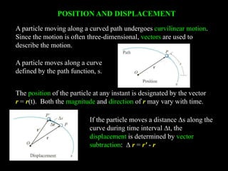 Dynamics Kinematics Curvilinear Motion | PDF