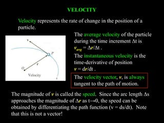 Dynamics Kinematics Curvilinear Motion | PDF