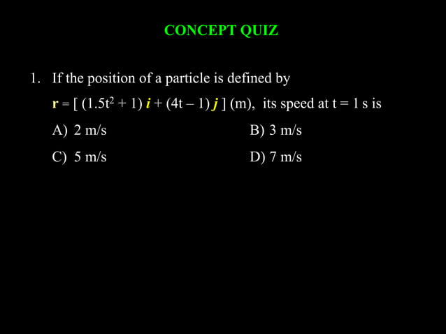 Dynamics Kinematics Curvilinear Motion | PDF