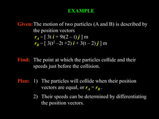 Dynamics Kinematics Curvilinear Motion | PDF