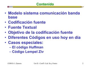 Lecture 3 codificación fuente | PPT