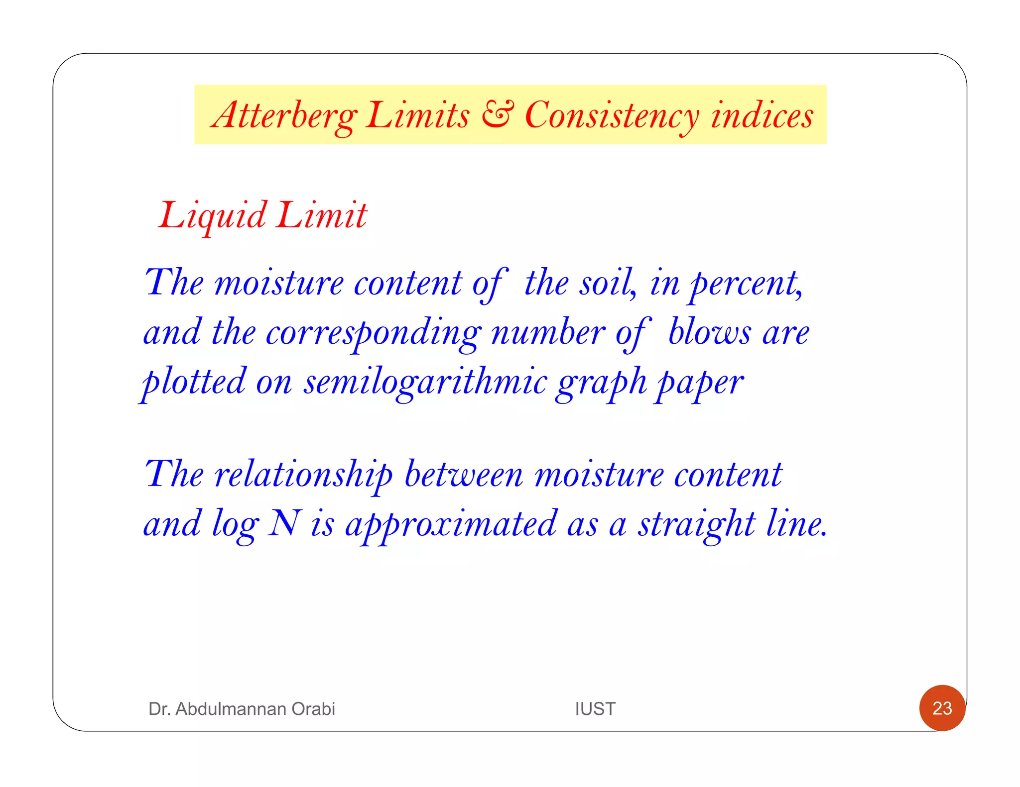 Lecture 3 consistncy of soil | PDF