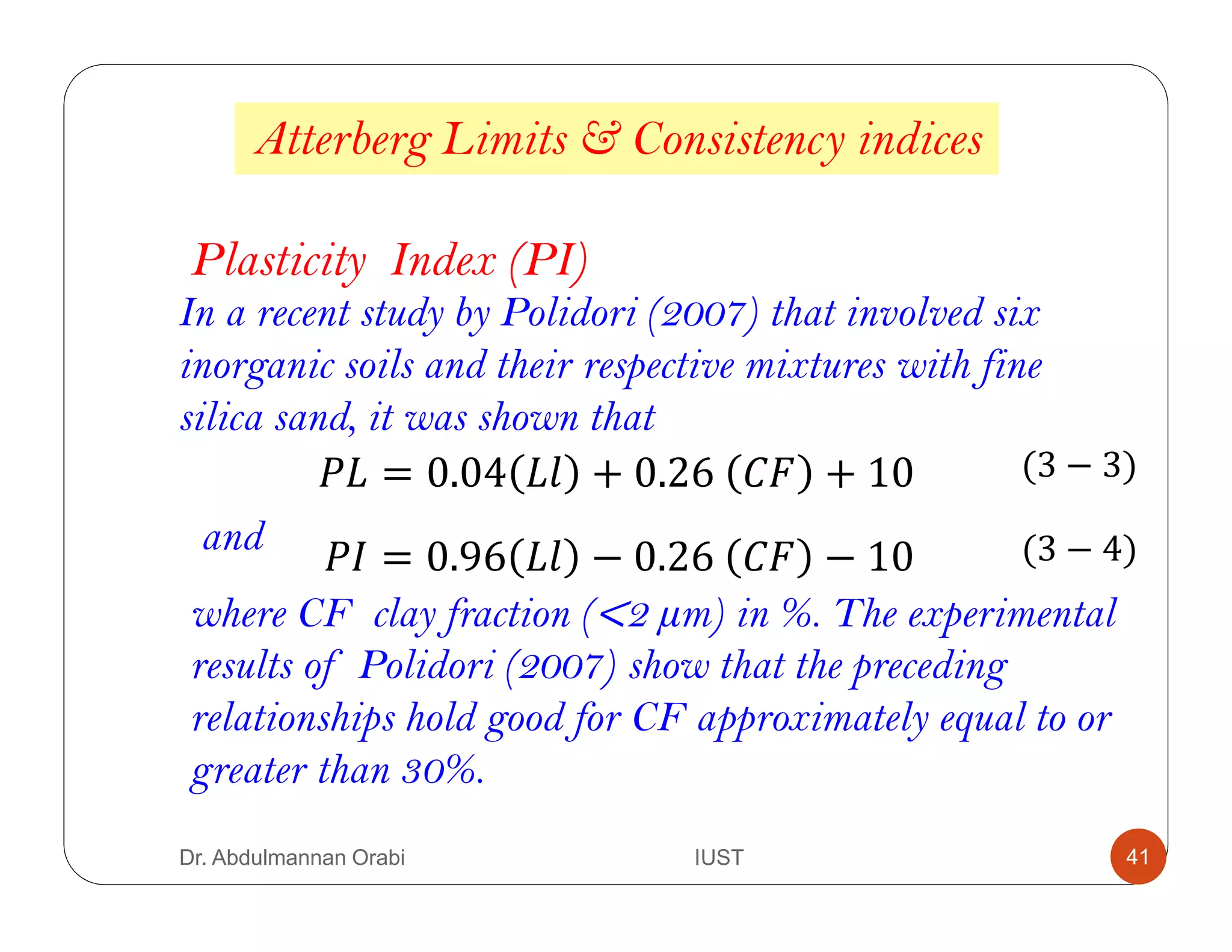 Lecture 3 consistncy of soil | PDF