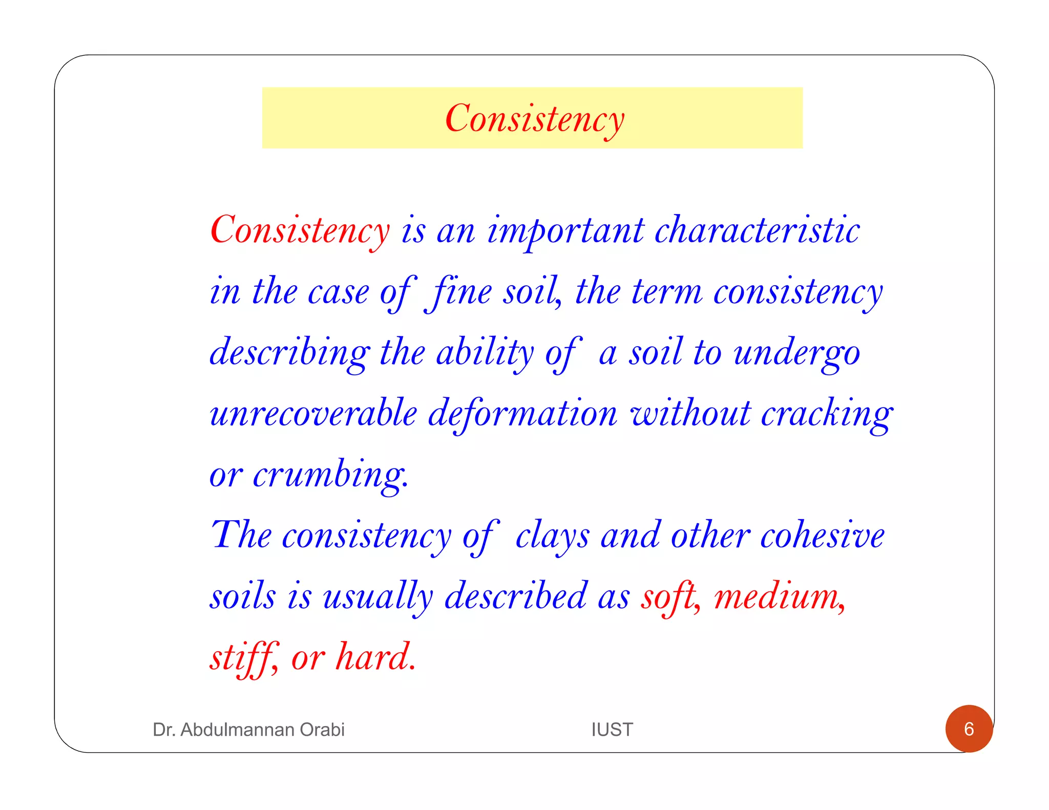 Lecture 3 consistncy of soil | PDF