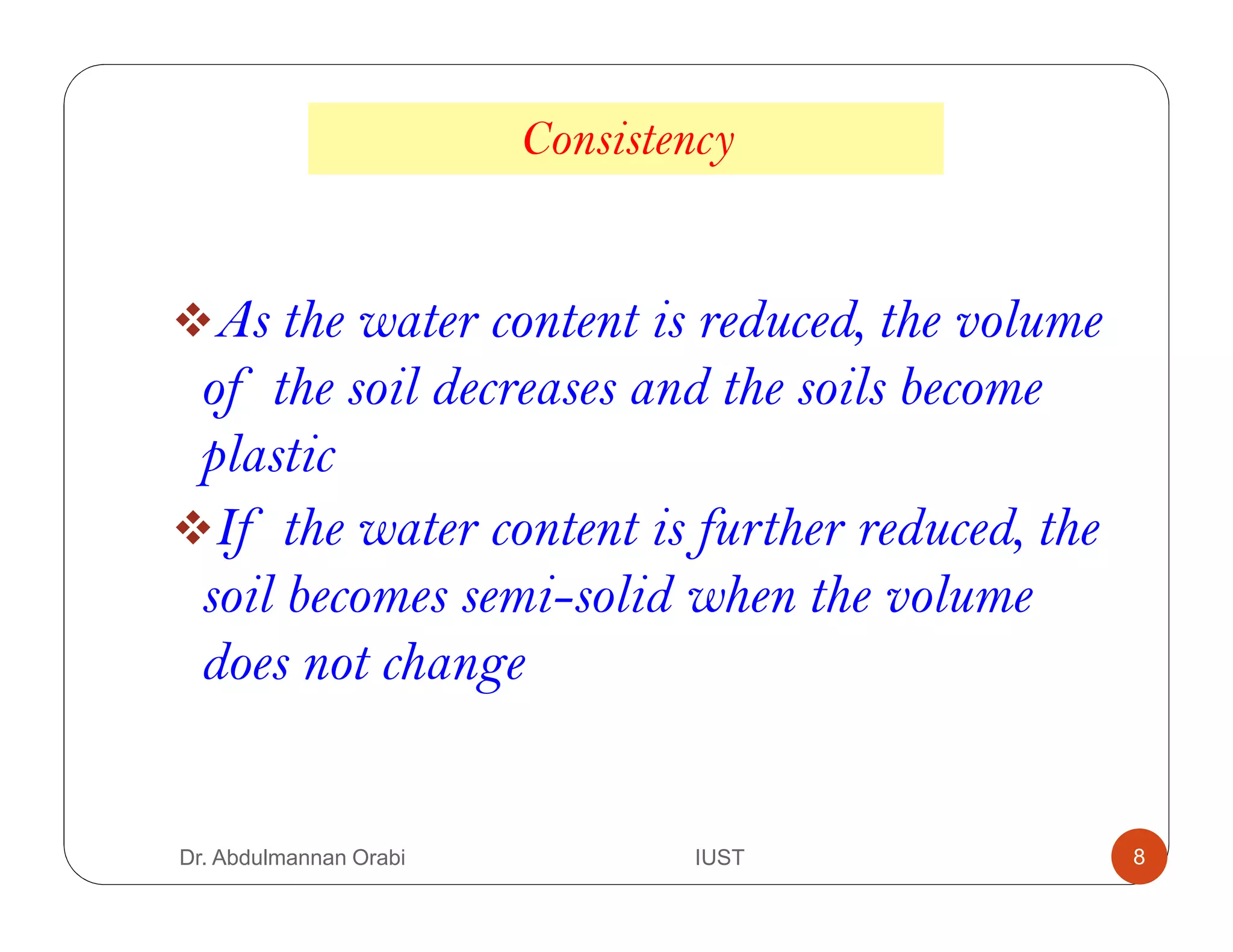 Lecture 3 consistncy of soil | PDF
