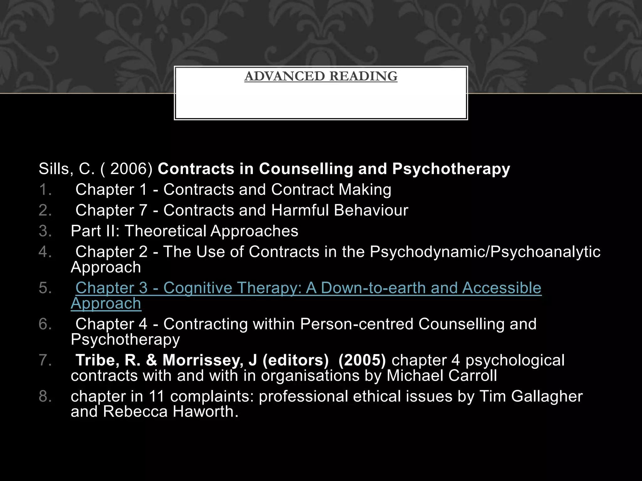 Lecture 3 contracts in counselling | PPTX
