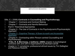 Lecture 3 contracts in counselling | PPTX