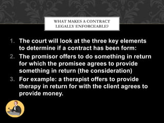 Lecture 3 contracts in counselling | PPTX