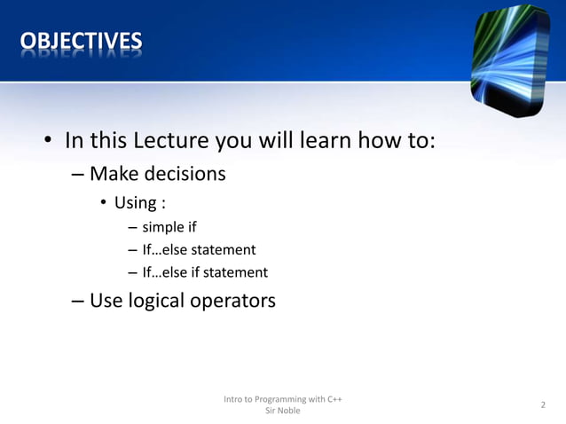 Lecture 3 Controlstructuresi Ppt 8303