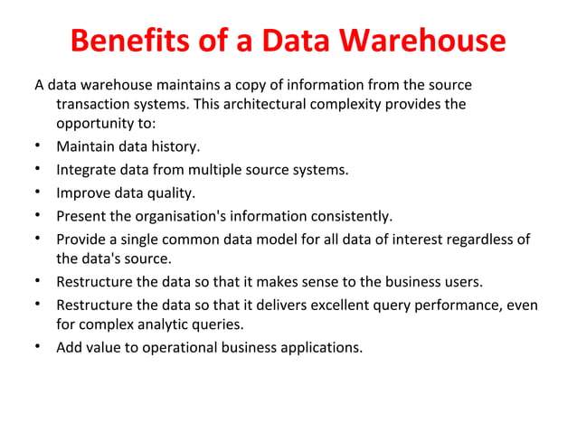Data Warehousing, Data Mining & Data Visualisation | PPT | Databases | Computer Software and ...