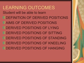 Lecture 3 Derived positions of kinesiology for dpt | PPT