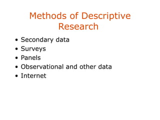 Research design & secondary data | PPT