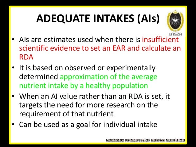 Lecture 3 Dietary requirements and guidelines
