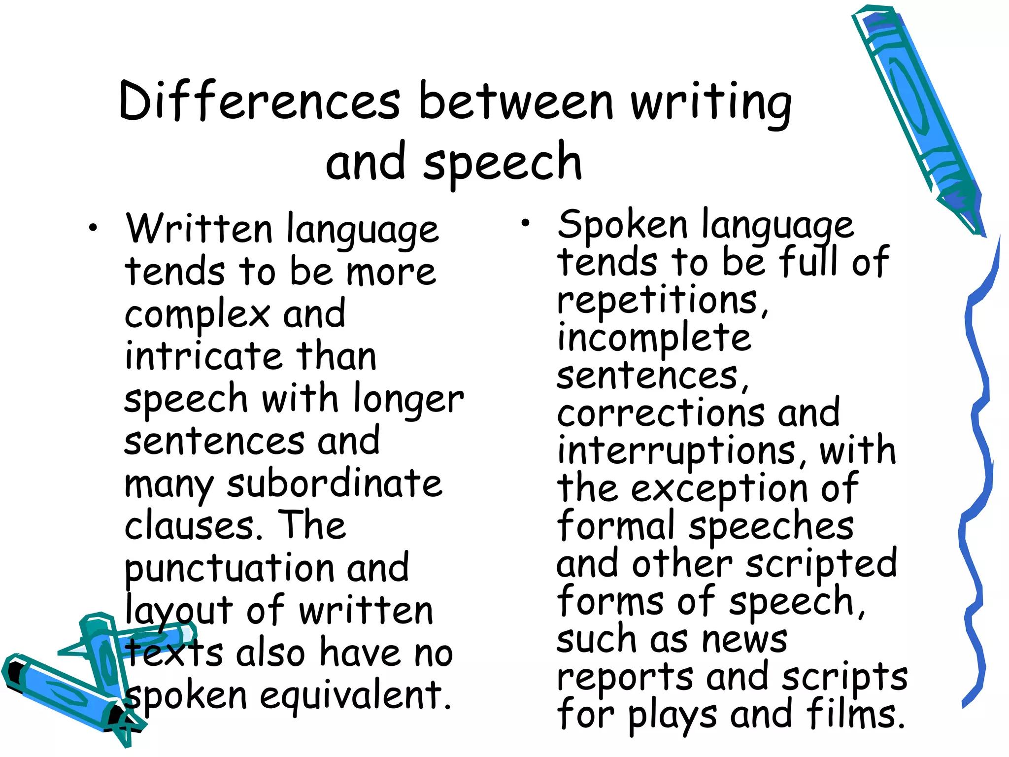Lecture 3 Differences writing&speech | PPT