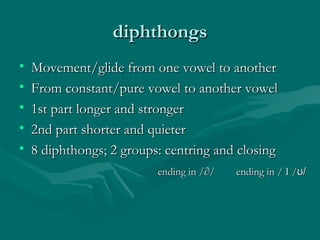 Diphthongs | PPT