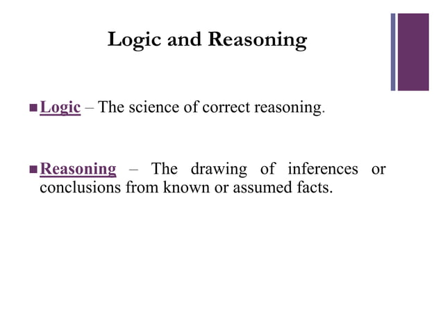 Lecture 3 Reasoning