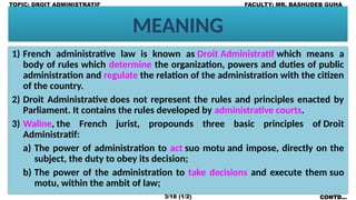 Lecture 3 Droit Administratif-1.pptxhgdch | PPT