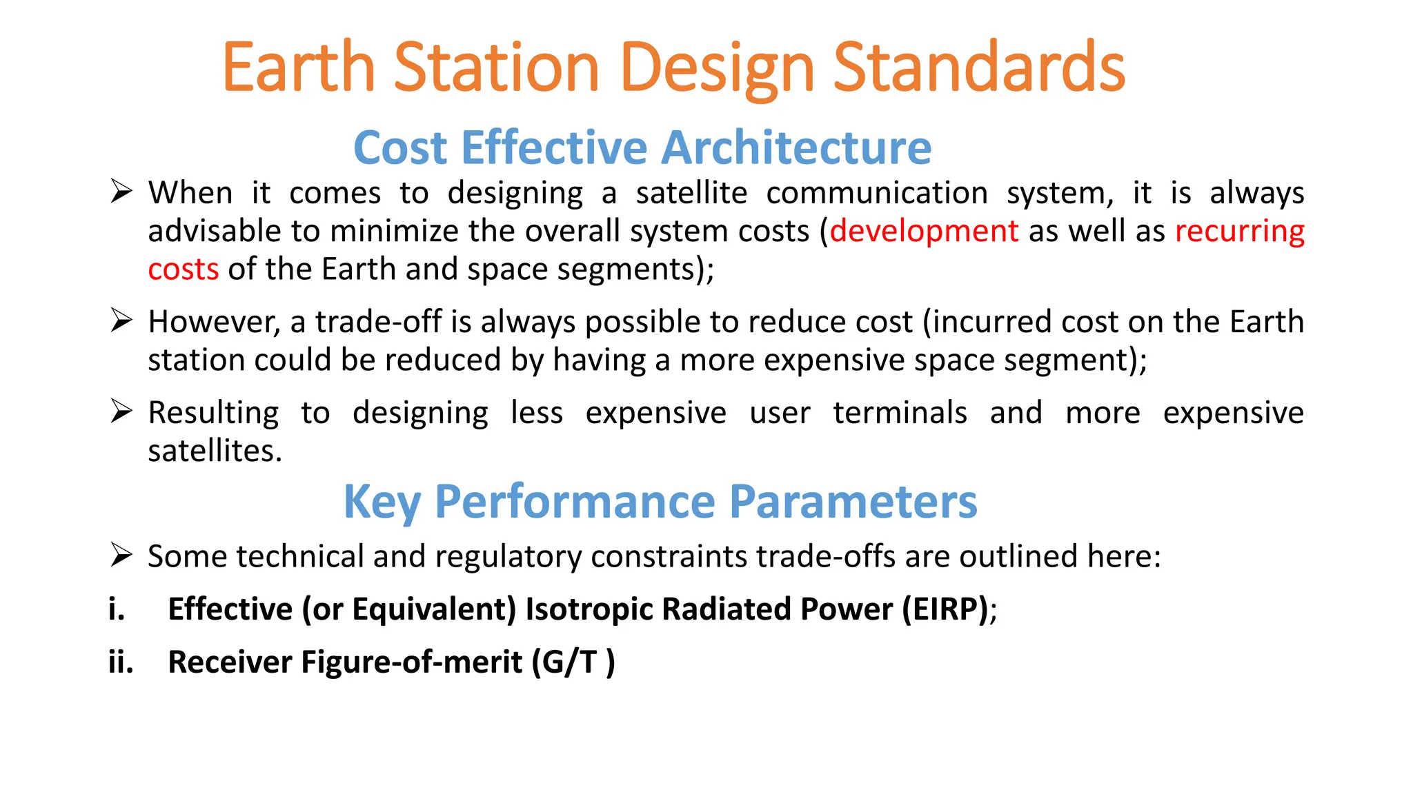 Lecture 3 Earth Station Standards, Reliability and Optimization.pptx