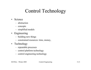 Lecture 3 - Model-based control engineering | PPT