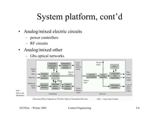 Lecture 3 - Model-based control engineering | PPT