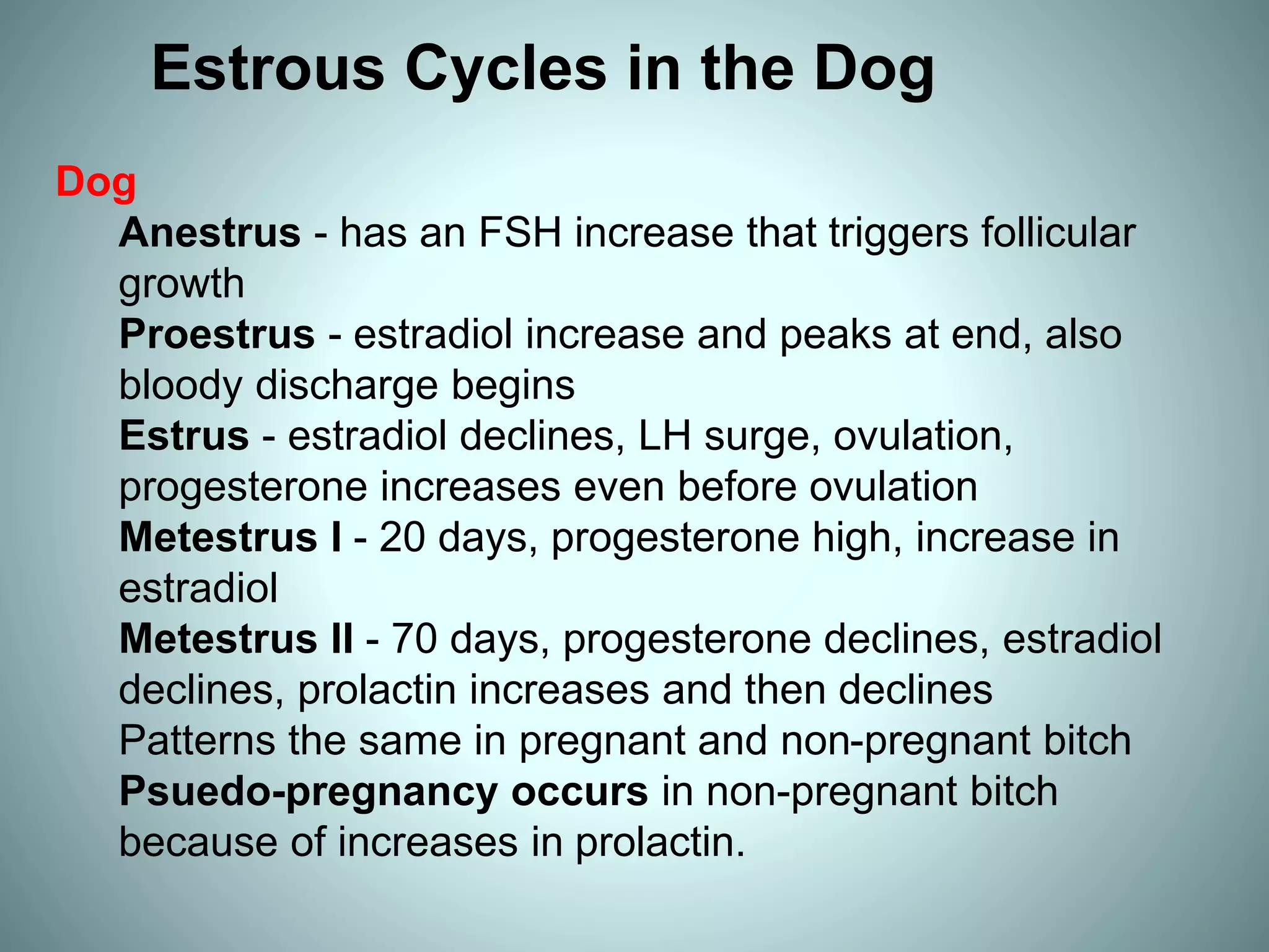 Lecture 3 estrous cycle and estrus signs in domestic animals | PDF