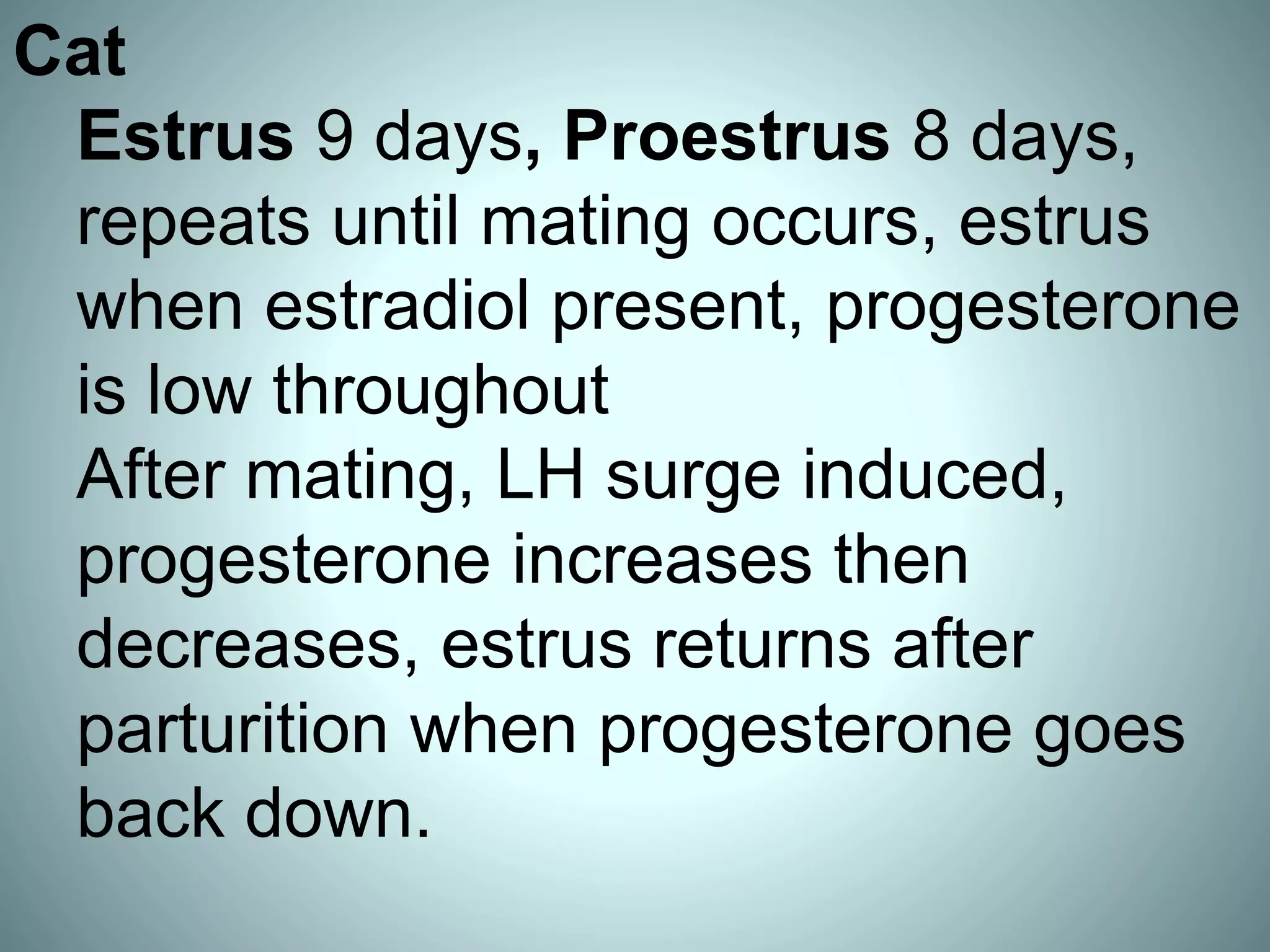 Lecture 3 estrous cycle and estrus signs in domestic animals | PDF