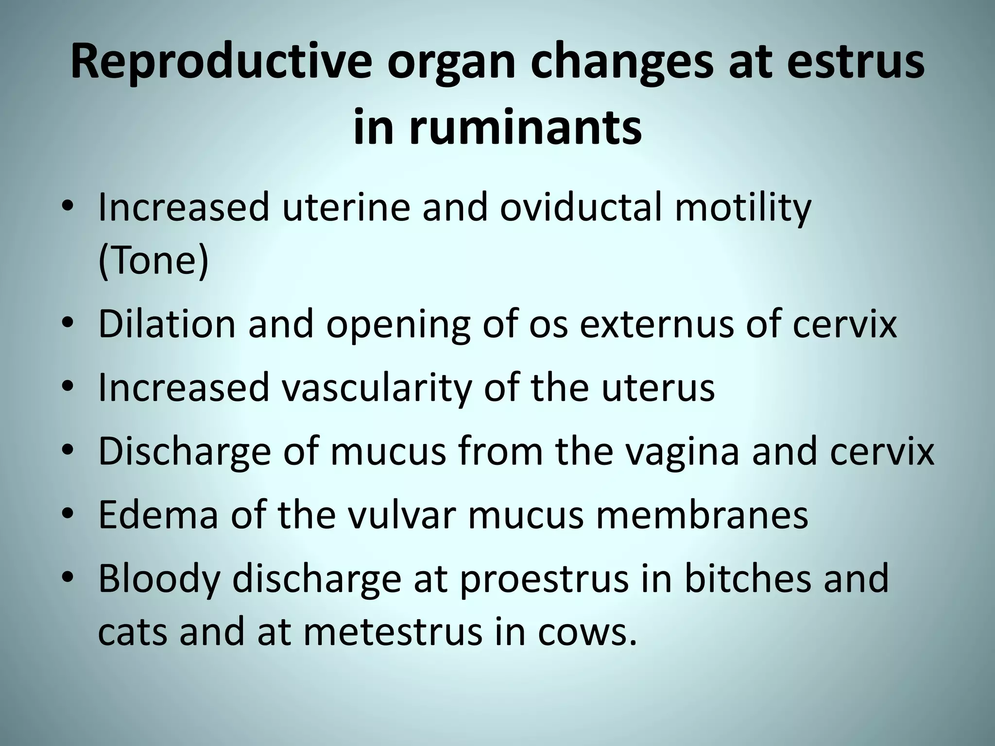 Lecture 3 estrous cycle and estrus signs in domestic animals | PDF