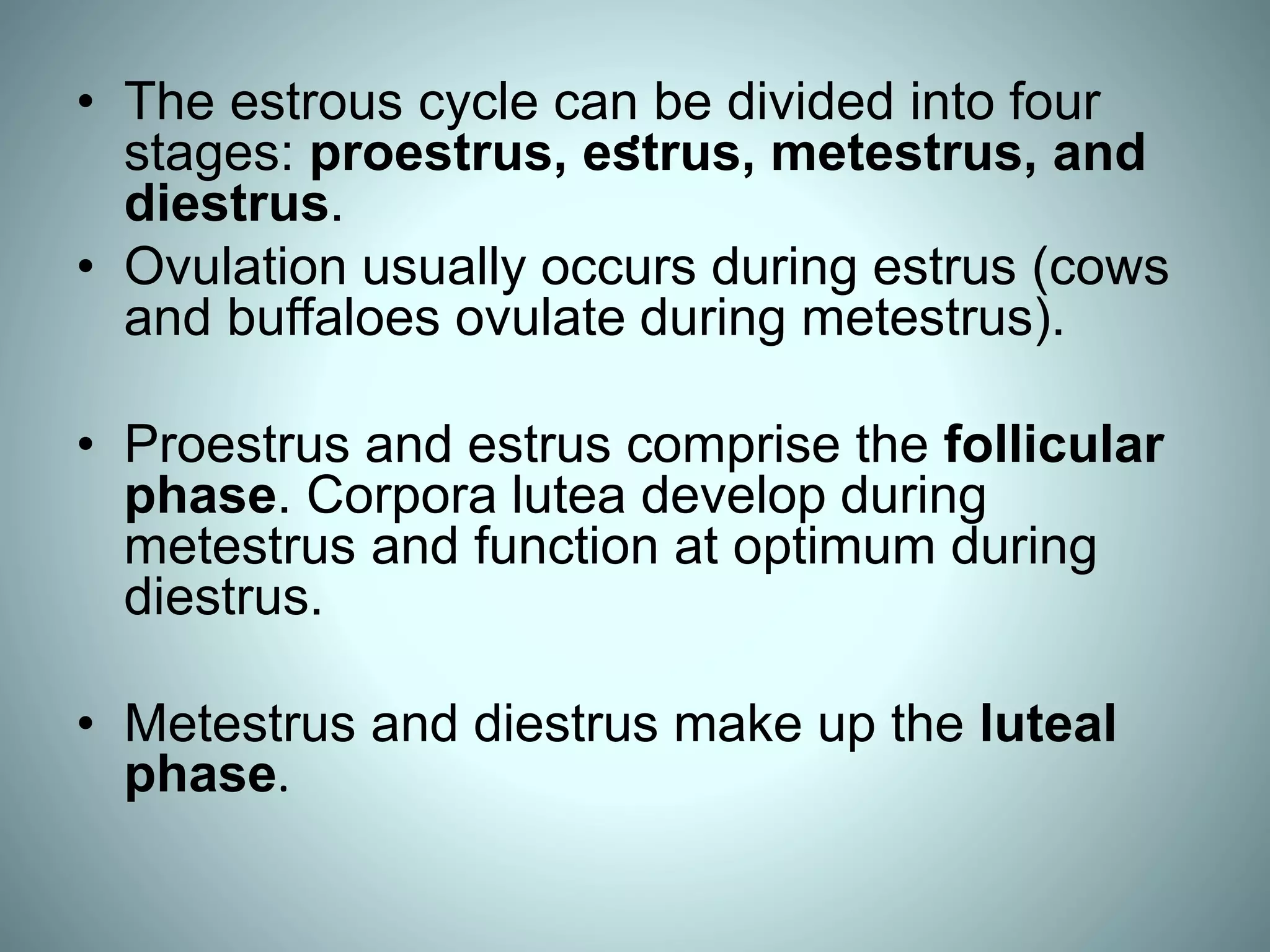 Lecture 3 estrous cycle and estrus signs in domestic animals | PDF