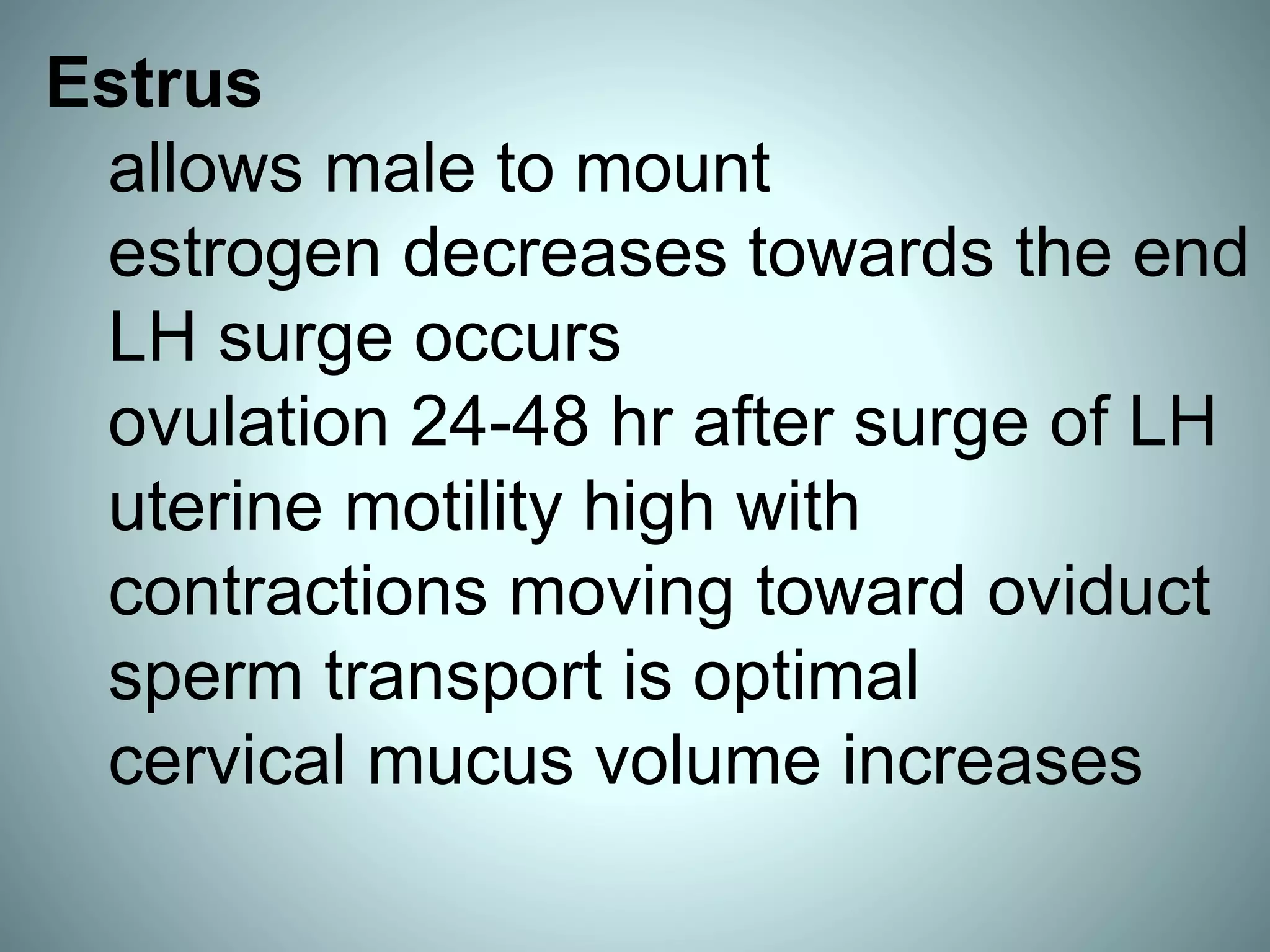 Lecture 3 estrous cycle and estrus signs in domestic animals | PDF