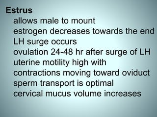 Lecture 3 estrous cycle and estrus signs in domestic animals | PDF