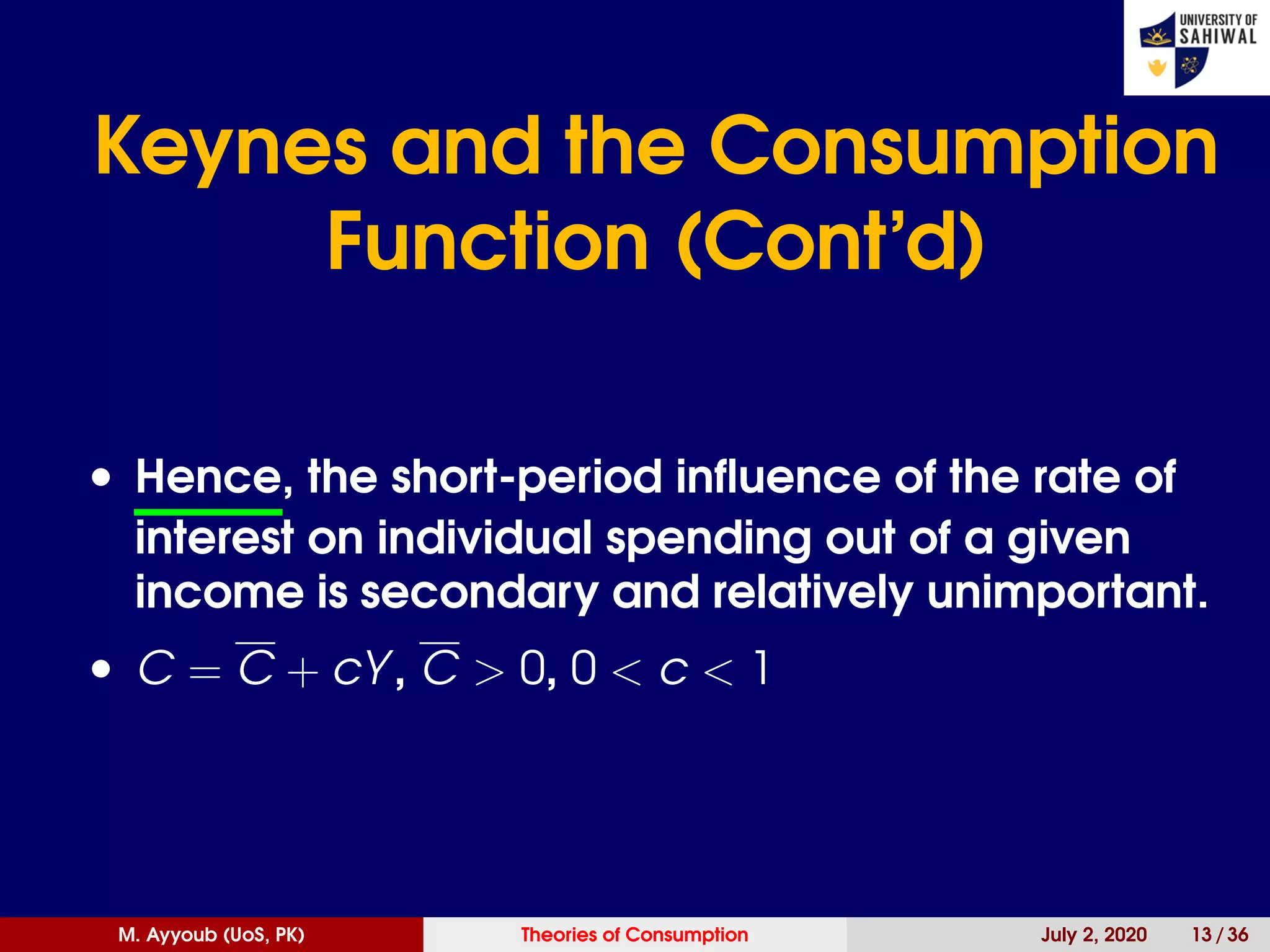 Theories of Consumption_Extended Version | PDF