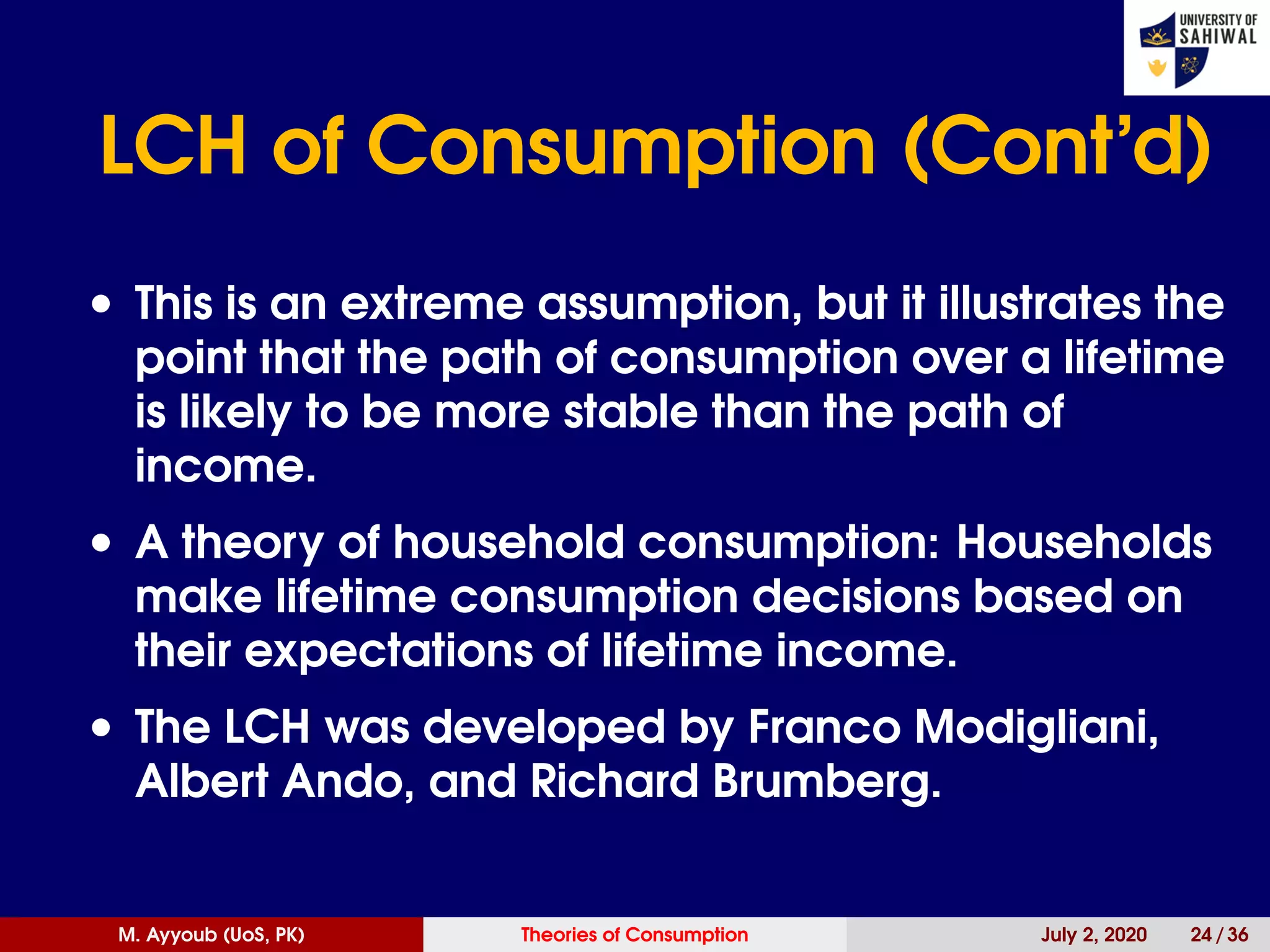 Theories of Consumption_Extended Version | PDF