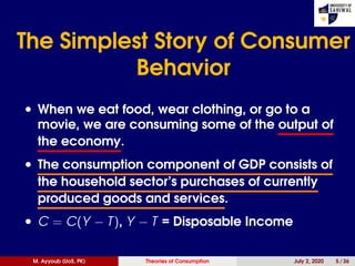 Theories of Consumption_Extended Version | PDF