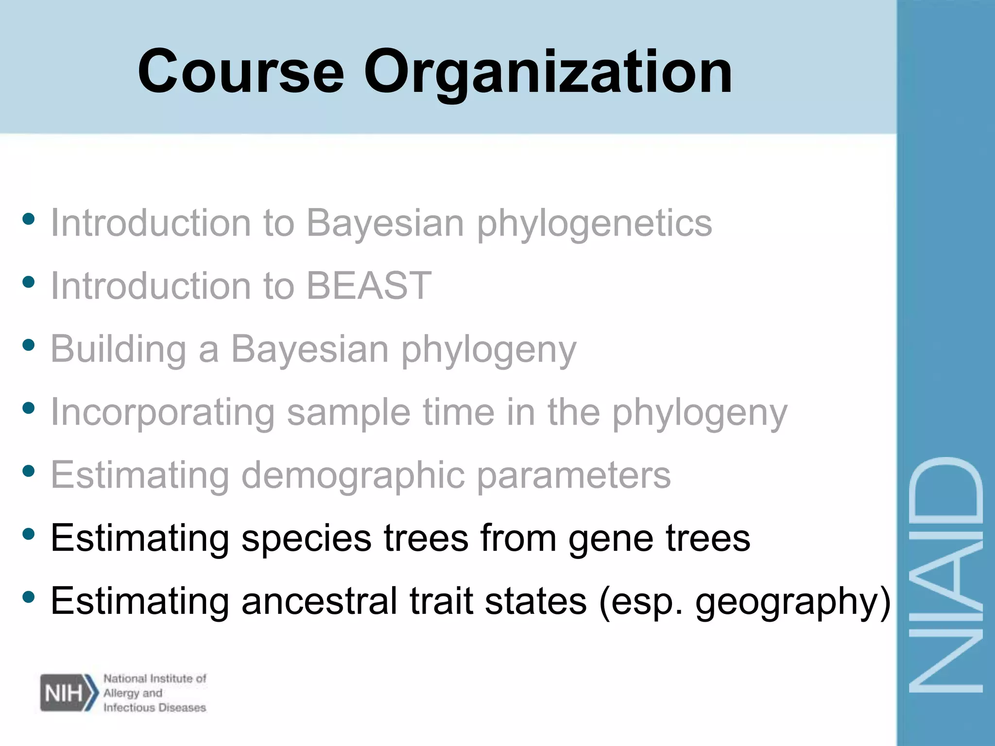 BEAST: Species phylogeny and phylogeographic analysis | PPTX