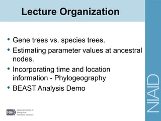 BEAST: Species phylogeny and phylogeographic analysis | PPTX