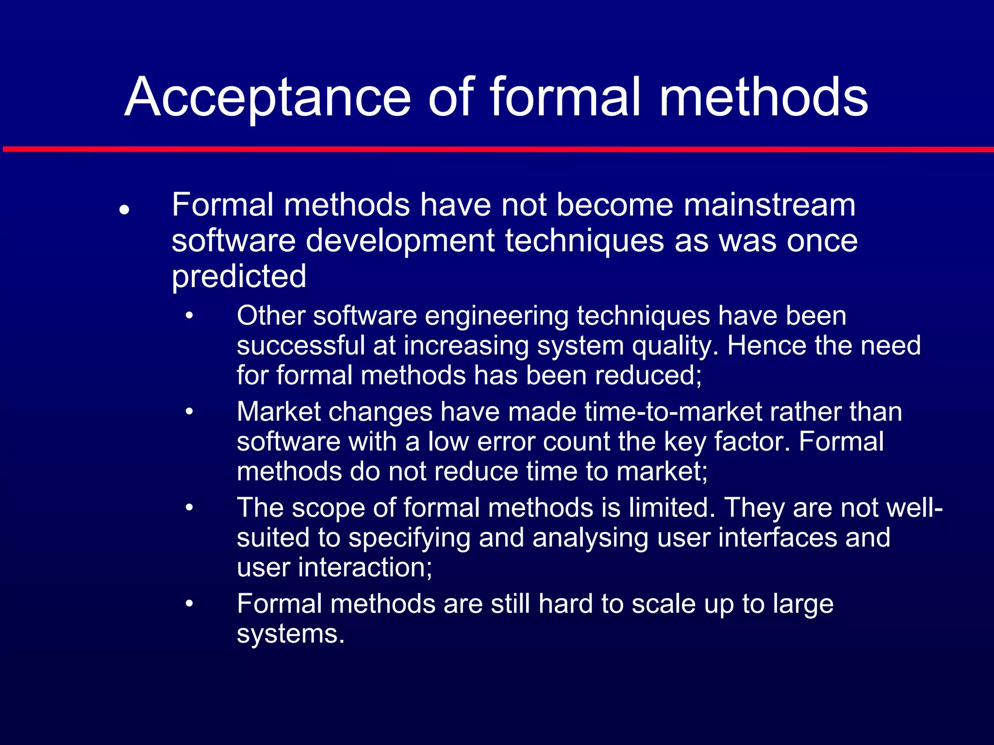 Formal Specifications in Formal Methods | PPT