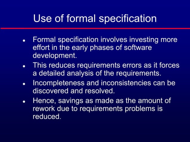 Formal Specifications in Formal Methods | PPT