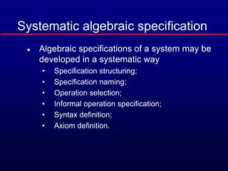 Formal Specifications in Formal Methods | PPT