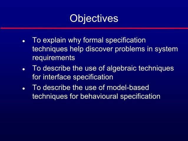 Formal Specifications In Formal Methods Ppt