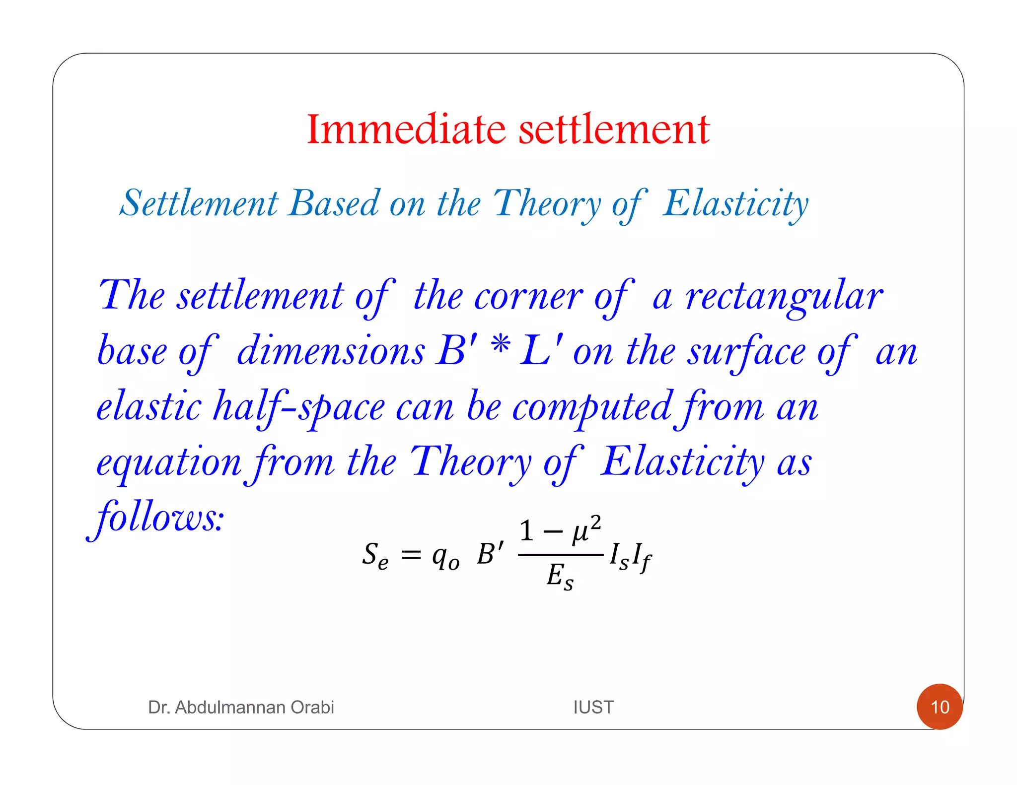 Lecture 3 foundation settlement | PDF