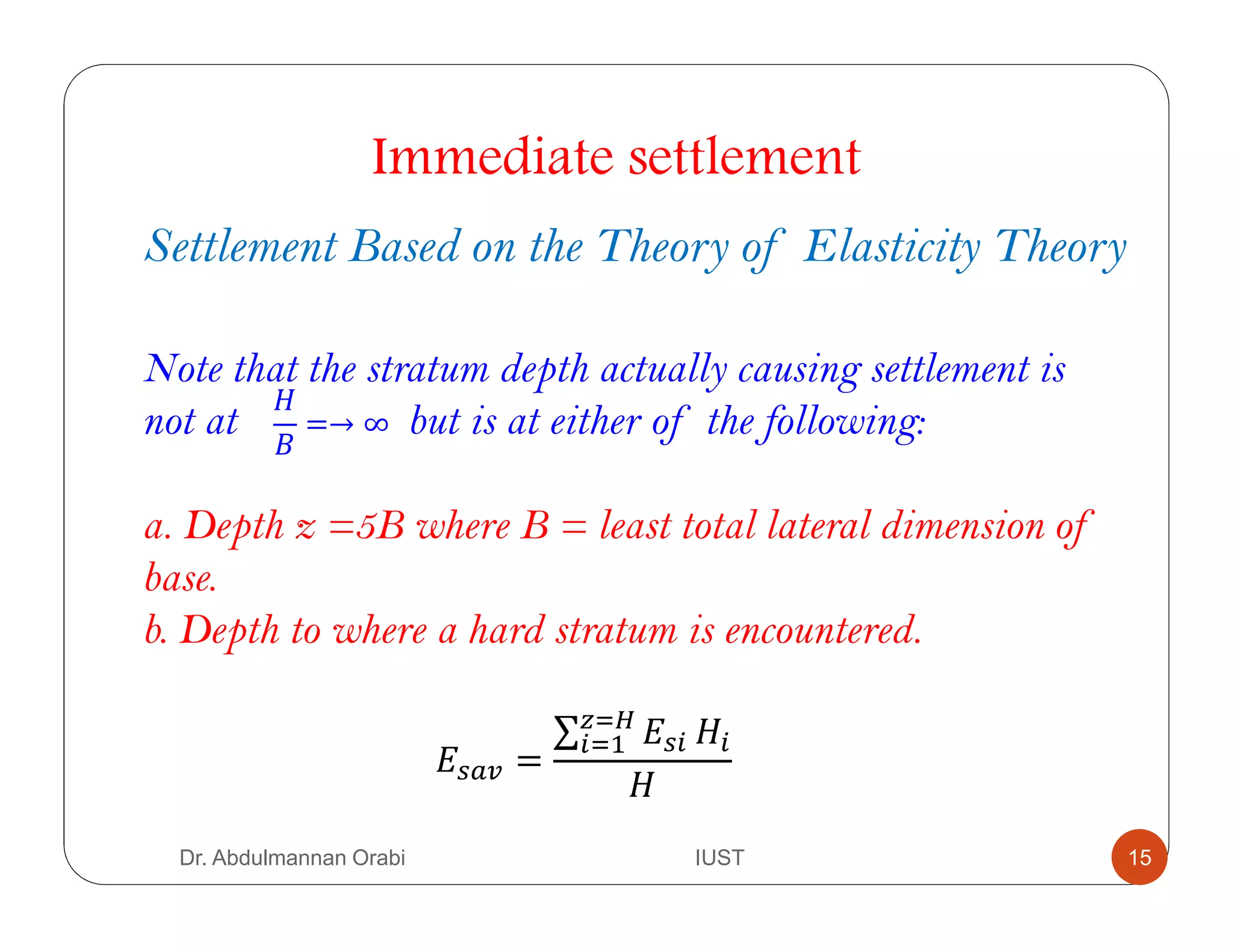 Lecture 3 foundation settlement | PDF