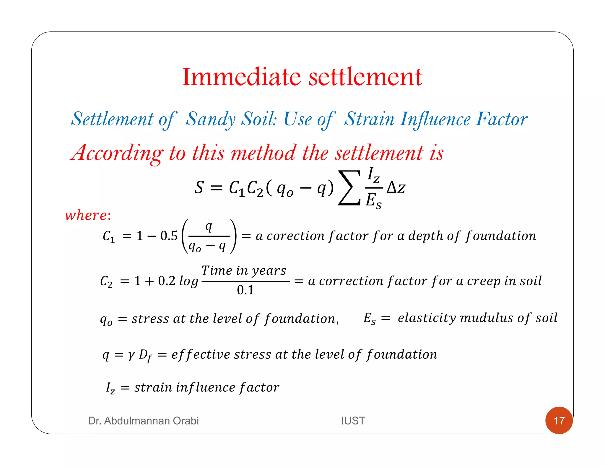 Lecture 3 foundation settlement | PDF