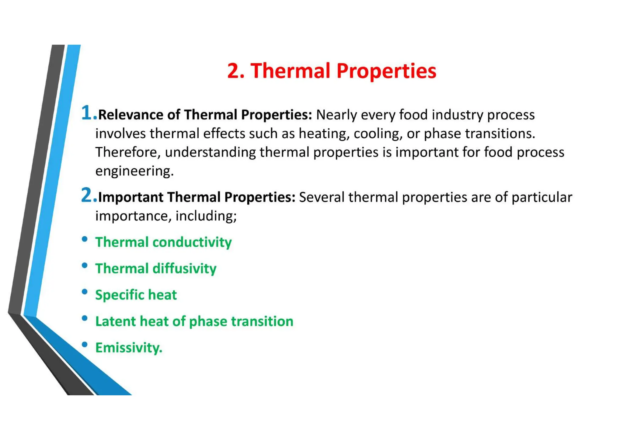 Physical Properties of different food materials | PDF