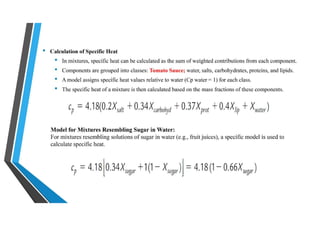 Physical Properties of different food materials | PDF