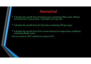 Physical Properties of different food materials | PDF