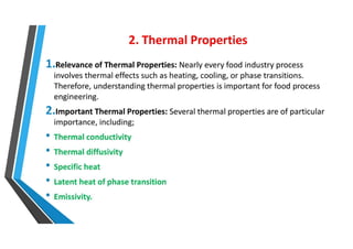 Physical Properties of different food materials | PDF | Physics | Science