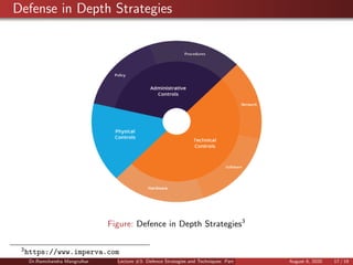 Lecture #3: Defense Strategies and Techniques: Part II | PDF